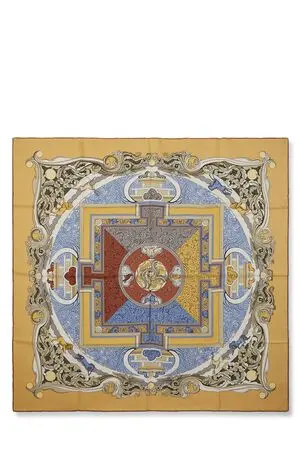 Hermès Multicolor 'animaux Solaires' Silk Scarf 90