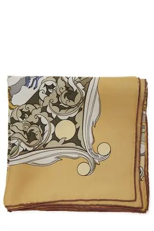 Hermès Multicolor 'animaux Solaires' Silk Scarf 90