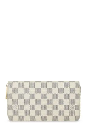 LOUIS VUITTON Damier Azur Zippy Organizer - White