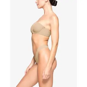 SKIMS Fits Everybody Strapless Stretch-woven Bra 34c
