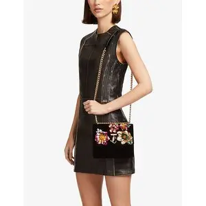 JIMMY CHOO Avenue Quad Velvet Cross-body Bag