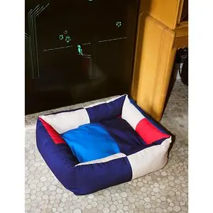 HAY Colour-block Medium Dog Bed - Red And Blue