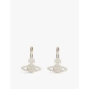 VIVIENNE WESTWOOD Grace Bas Relief Crystal Drop Earrings - Platinum/crystal