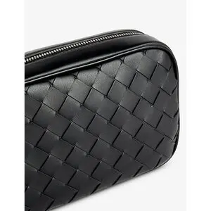 Bottega Veneta Avenue Leather Cross-body Bag - Black-silver