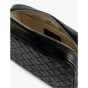 Bottega Veneta Avenue Leather Cross-body Bag - Black-silver