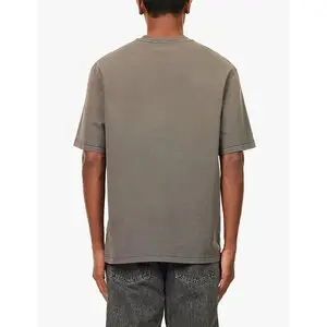 AGOLDE Asha Crewneck Cotton-jersey T-shirt - Flint (wsh Grey)