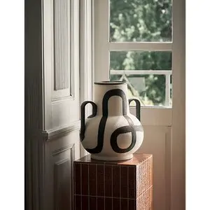 FERM LIVING Trace Hand-painted Stoneware Vase 37.5cm