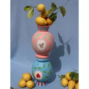 LAETITIA ROUGET Listen To The Birds Earthenware Vase 28cm