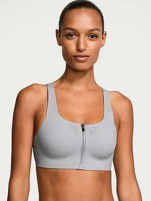 Victoria's Secret Vsx Featherweight Max™ Front-close Sports Bra - Grey