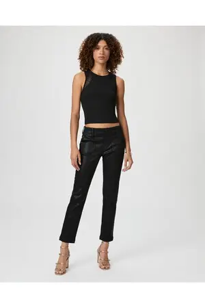 Paige Mayslie Straight Ankle Pant - Black