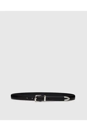 Paige Ingrid Leather Belt - Black
