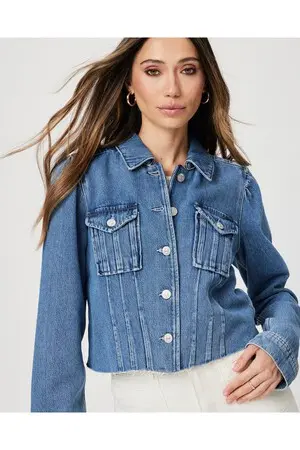 Paige PAIGE Cropped Pacey Denim Jacket Denim