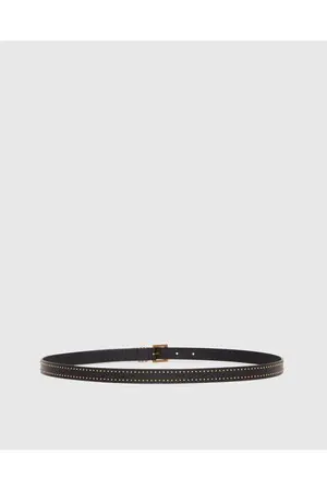 Paige Anya Leather Belt - Black