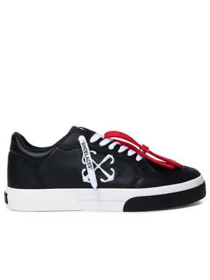 Off-White 'new Vulcanized' Leather Sneakers - Black