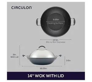 CIRCULON Scratchdefense Wok With Lid, 14in