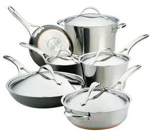 ANOLON Nouvelle Nonstick Induction Cookware Set, 11-piece - One-color