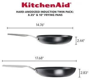 KITCHENAID Hard-anodized Induction 2-pc Skillet S