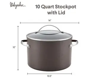 AYESHA CURRY Hard Anodized 10-quart Stockpot & Lid