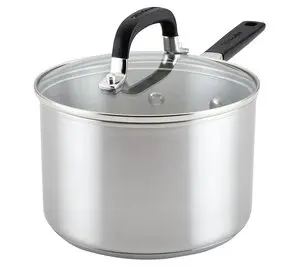 KITCHENAID Stainless Steel Induction Saucepan W Ith Lid, 3qt - Silver