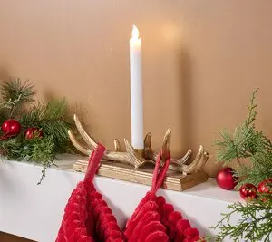 LAUREN MCBRIDE 12' Stocking Hanger With Taper Candle Holder By - One-color