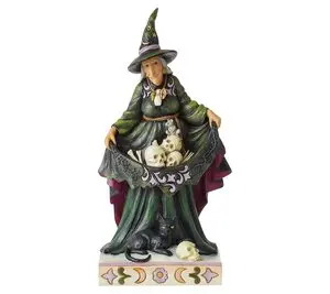 JIM SHORE Scary Witch Skulls Skirt Figurine - One-color