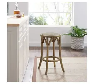 LINON Home Irving 24' Backless Counter Stool W/ Rattan Seat - One-color
