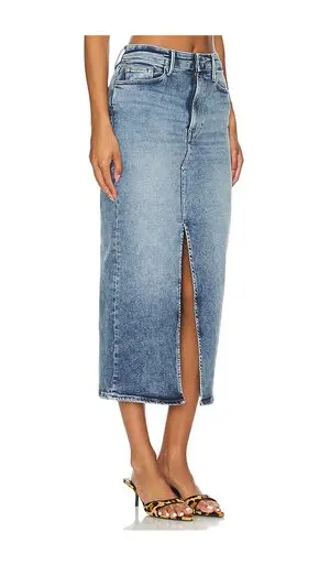 Good American Slit Front Midi Skirt