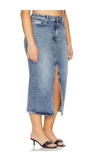 Good American Slit Front Midi Skirt