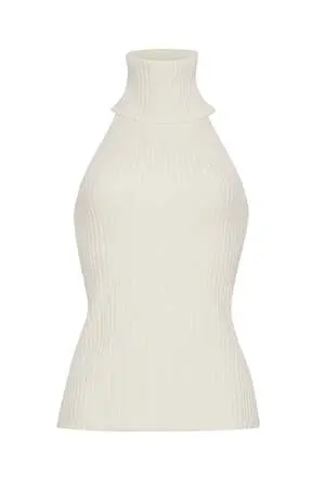 Cara Cara Samson Ribbed Knit Top - Ivory