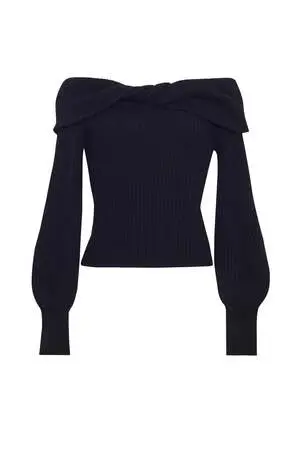 Cara Cara Salma Ribbed Top - Black