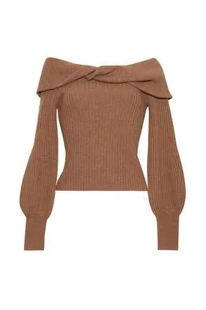 Cara Cara Salma Ribbed Knit Top - Beige