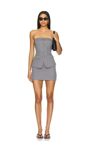 ALL THE WAYS Marni Skirt Set In Grey - Gray
