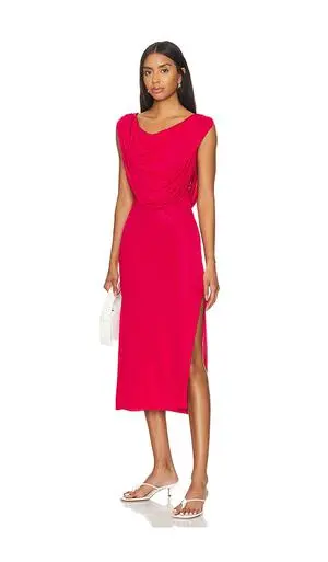 BELLE ANNA Maya Midi Dress - Raspberry
