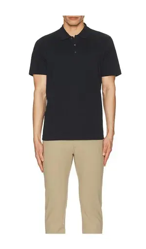 Theory Bron Short Sleeve Polo In Navy - Eclipse