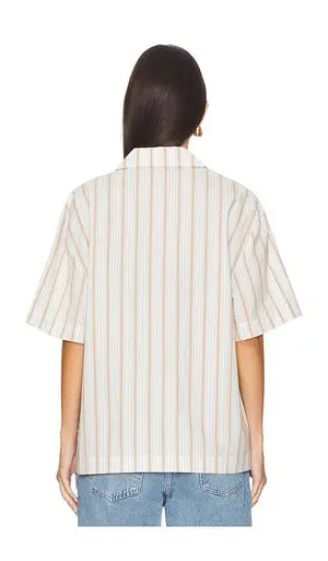 WAO Textured Stripe Camp Shirt