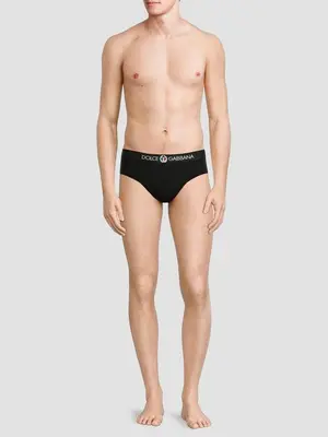 Dolce & Gabbana Logo Cotton-blend Briefs