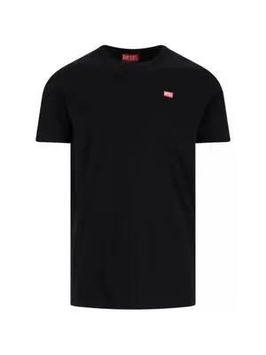 DIESEL® T-shirt In Mercerised Cotton - Black