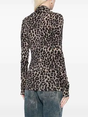 Blumarine Animalier-print Blouse - Brown