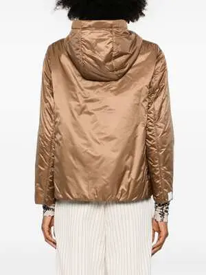 Max Mara Satin Hooded Jacket - Brown