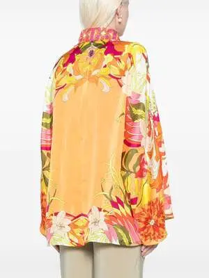 Camilla Floral-print Silk Shirt