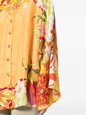 Camilla Floral-print Silk Shirt
