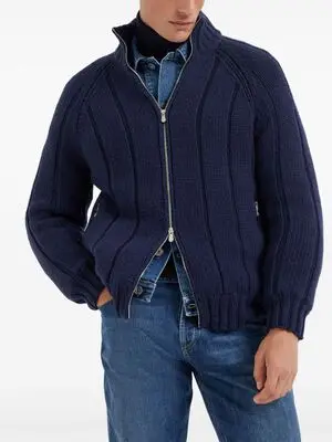 Brunello Cucinelli Ribbed-knit Cashmere Jacket