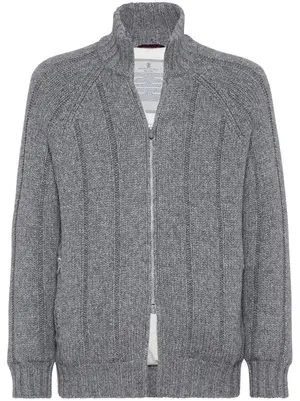 Brunello Cucinelli Ribbed-knit Cashmere Jacket