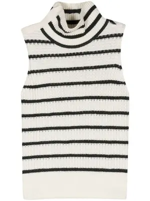 FORTE_FORTE Striped Sleeveless Blouse