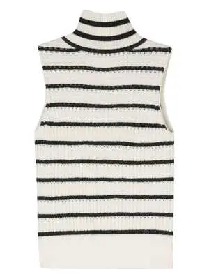 FORTE_FORTE Striped Sleeveless Blouse