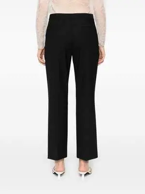 SEMICOUTURE Slim-leg Cropped Trousers - Black