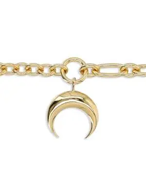 MARINE SERRE Upcycled Plated Moon Charms Necklace - Gold