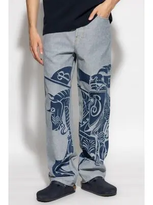 Burberry Equestrian Knight Motif Denim Jeans