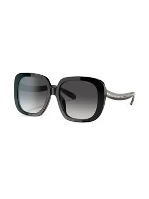 COACH Gradient-lenses Square-frame Sunglasses - Black