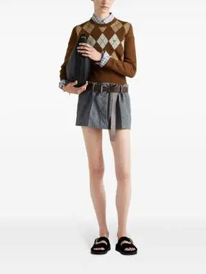 Prada Pinstripe-print Skirt